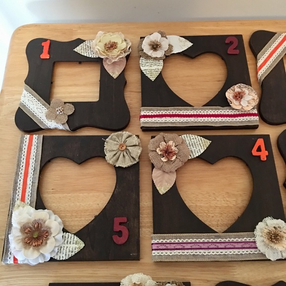 Other | Handmade Photo Frame Table Numbers | Poshmark
